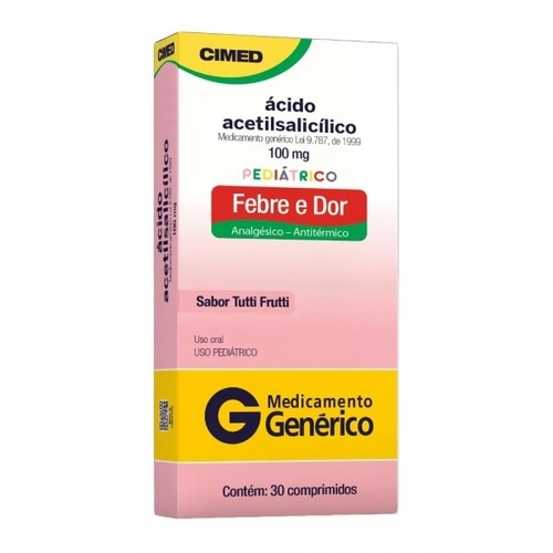 Comprar Ácido Acetilsalicílico Cimed 100mg, blíster com 10 comprimidos | CR