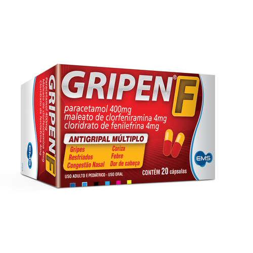 Comprar Gripen F 400mg + 4mg + 4mg, caixa com 100 cápsulas duras ...