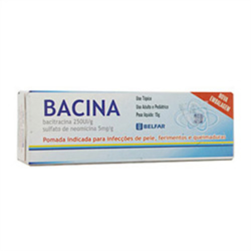 Ofertas de Bacina 5mg/g + 250UI/g, caixa com 1 bisnaga com 10g de ...