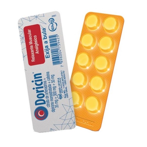 Comprar Doricin 35mg + 300mg + 50mg, blister com 10 comprimidos | CR