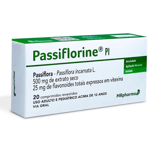 Comprar Passiflorine PI 500mg, caixa com 20 comprimidos revestidos | CR