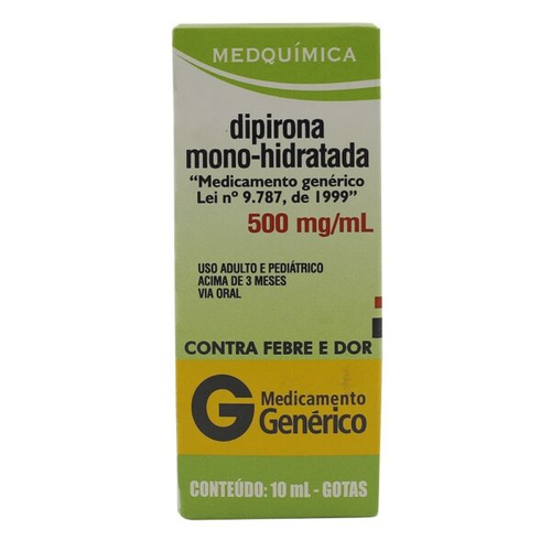 Comprar Dipirona Medquímica 500mg/mL, caixa com 1 frasco gotejador com ...