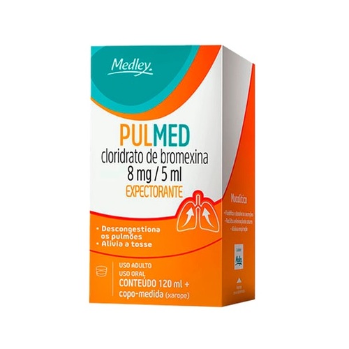 Comprar Pulmed 8mg/5mL, caixa com 1 frasco com 120mL de xarope adulto ...