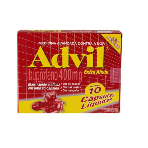 Comprar Advil 400mg com 10 cápsulas moles | CR