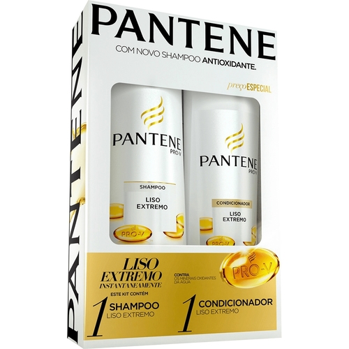 Ofertas de Kit Pantene Pro-V Liso Extremo shampoo, 1 unidade com 350mL + condicionador, 1 unidade