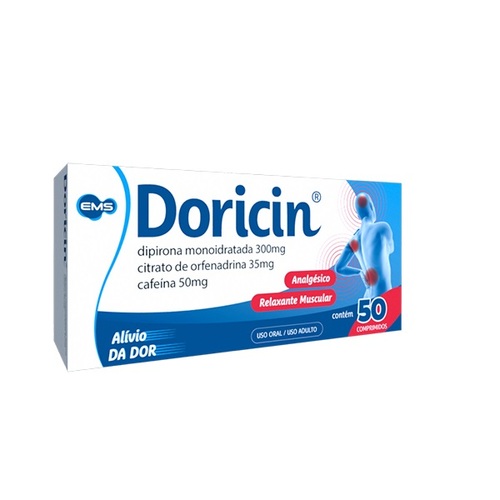 Comprar Doricin 35mg + 300mg + 50mg, caixa com 50 comprimidos | CR