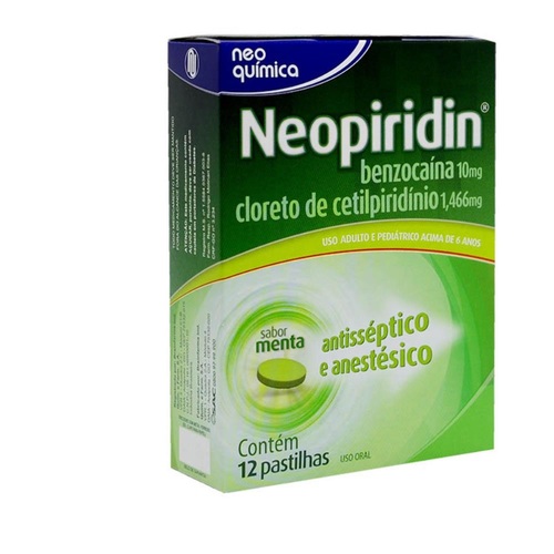 Comprar Neopiridin 1,466mg + 10mg, caixa com 12 pastilhas | CR