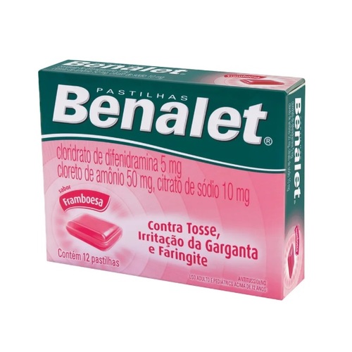 Comprar Benalet 5mg + 50mg + 10mg, caixa com 12 pastilhas, sabor ...