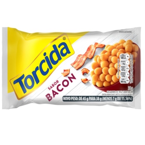 Ofertas de Salgadinho Torcida bacon, pacote com 38g | CR