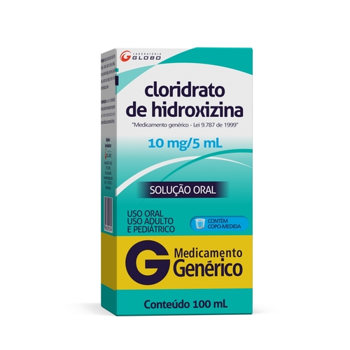 Comprar Cloridrato de Hidroxizina Laboratório Globo 10mg/5mL, caixa com ...