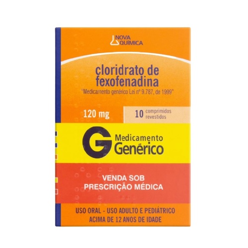 Comprar Cloridrato de Fexofenadina Nova Química 120mg, caixa com 10 ...