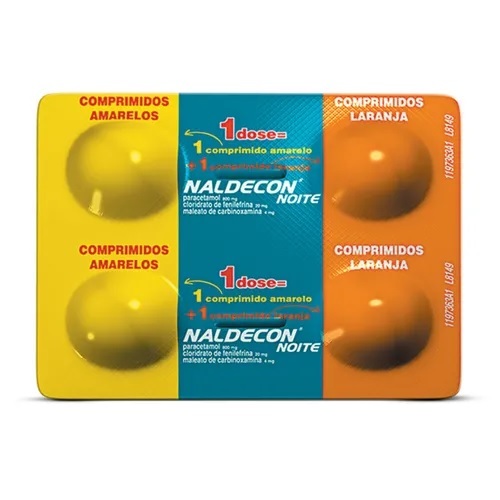 Comprar Naldecon Noite 400mg + 20mg + 400mg + 4mg, blíster com 4 ...