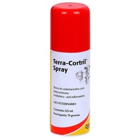 Terra Cortril Veterinário frasco spray com 125mL de solução de uso